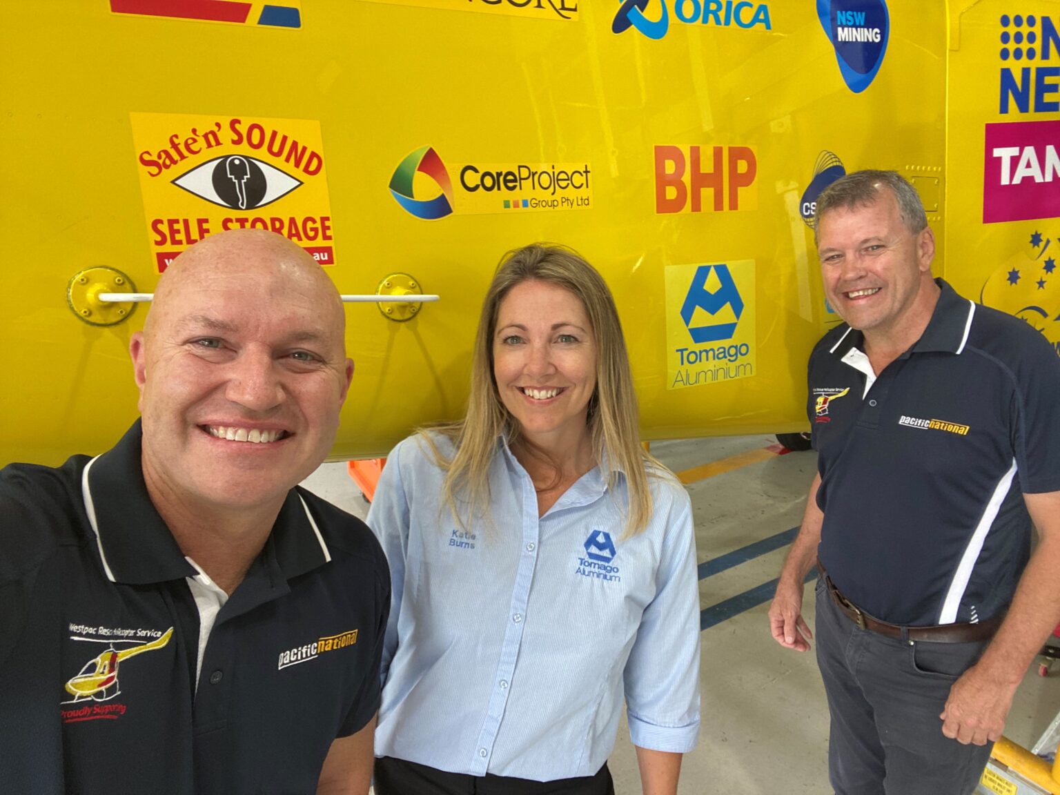 Tomago Aluminium logo added to the Westpac Rescue Helicopter : Tomago ...